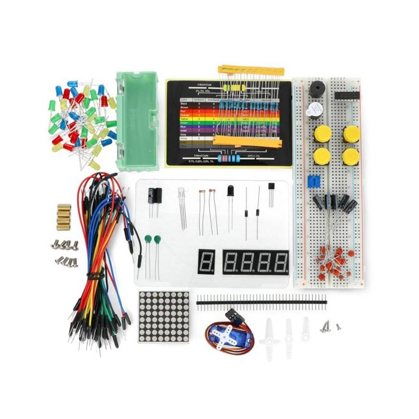 Komplett elektronisk kit for Arduino - startpakke med komponenter