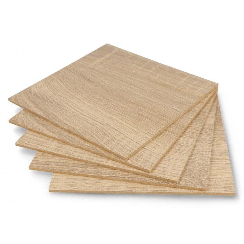 Rå HDF‑plate 2 mm – trefiberpanel ubehandlet A4, 5 stk