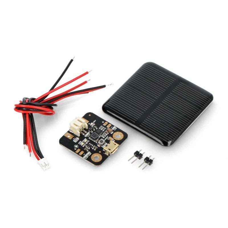 Solenergisett – laderegulator og mini solcellepanel 2V 160mA